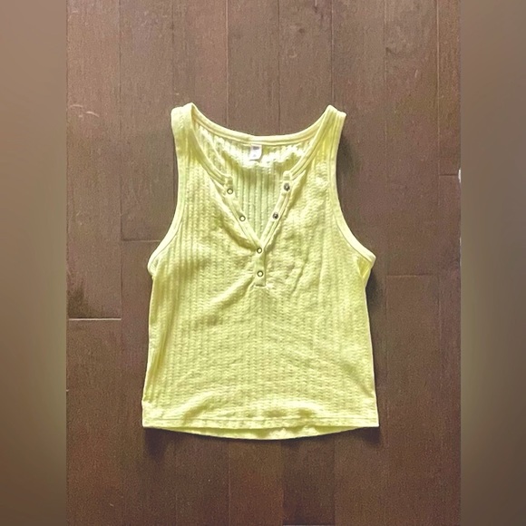 bp | Tops | Bp Light Yellow Ribbed Tank | Poshmark